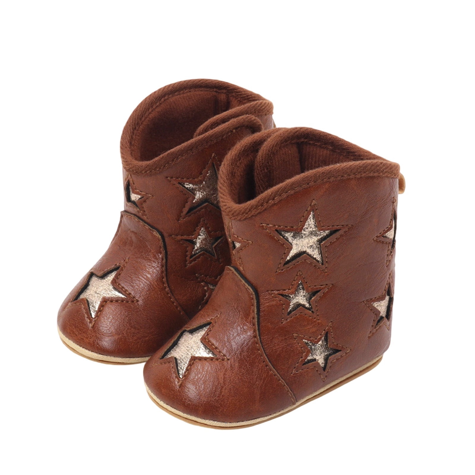 lnmuld Boots for Girls Western Style Baby Cowboy Booties Soft Sole Non ...