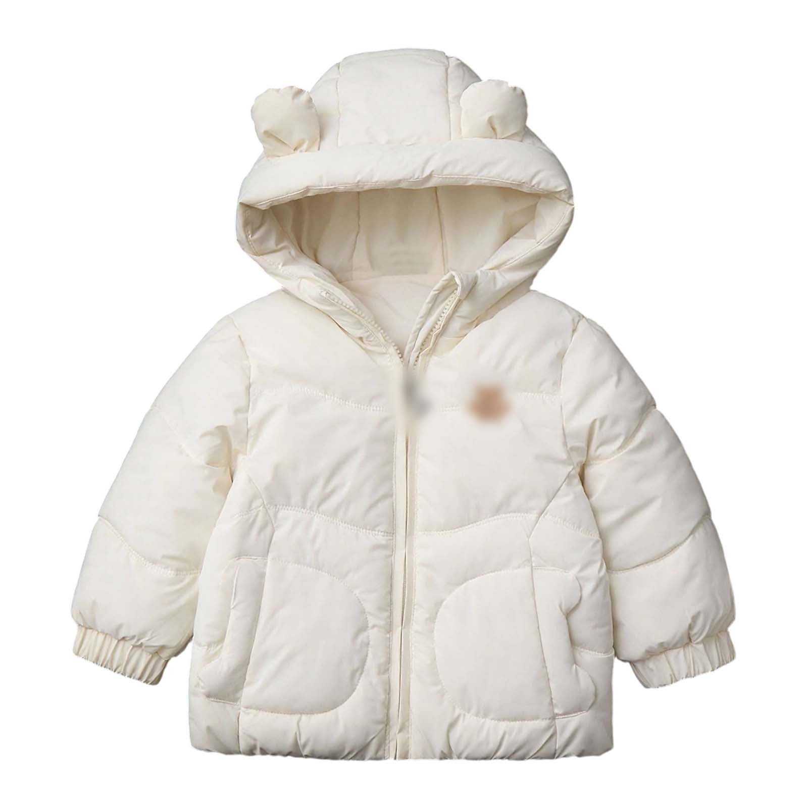 lnmuld Boys Winter Coat Solid Color Down Padded Jacket with Thick ...