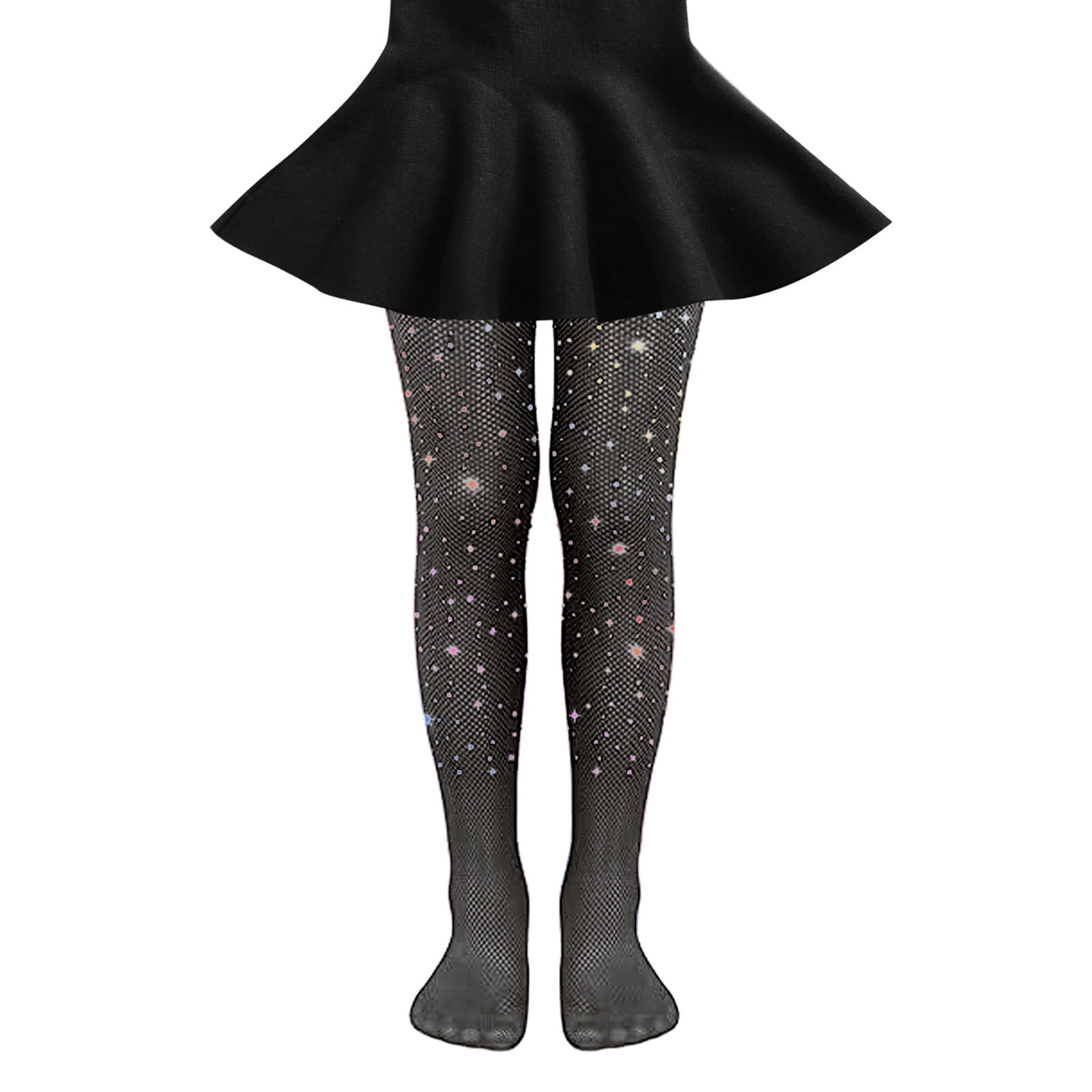 lnmuld Cotton Socks Girls Fishnet Mesh Tights with Decorative Cutouts ...
