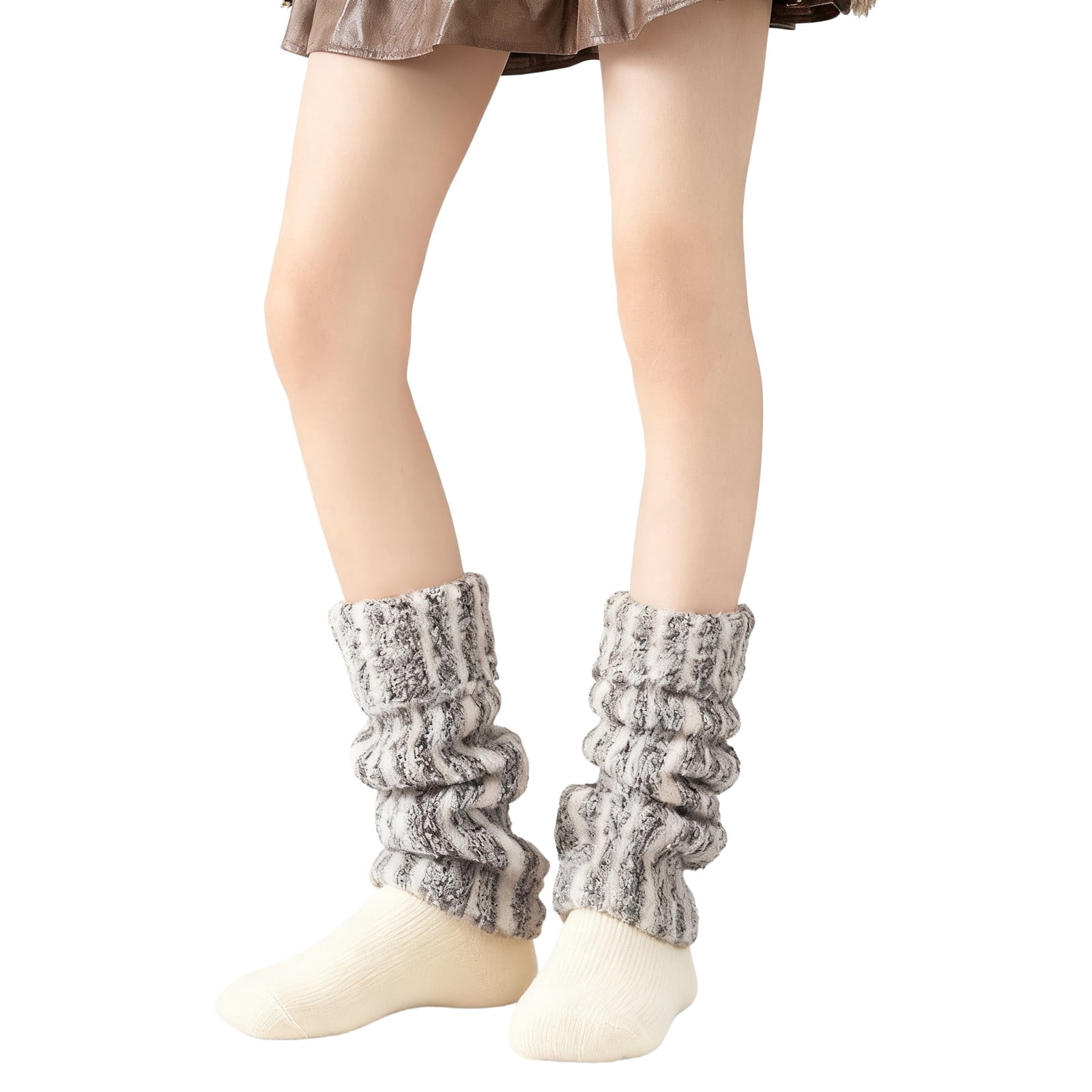 lnmuld Cute Leg Warmers Winter Knitted Retro Bohemian Leg Warmers ...