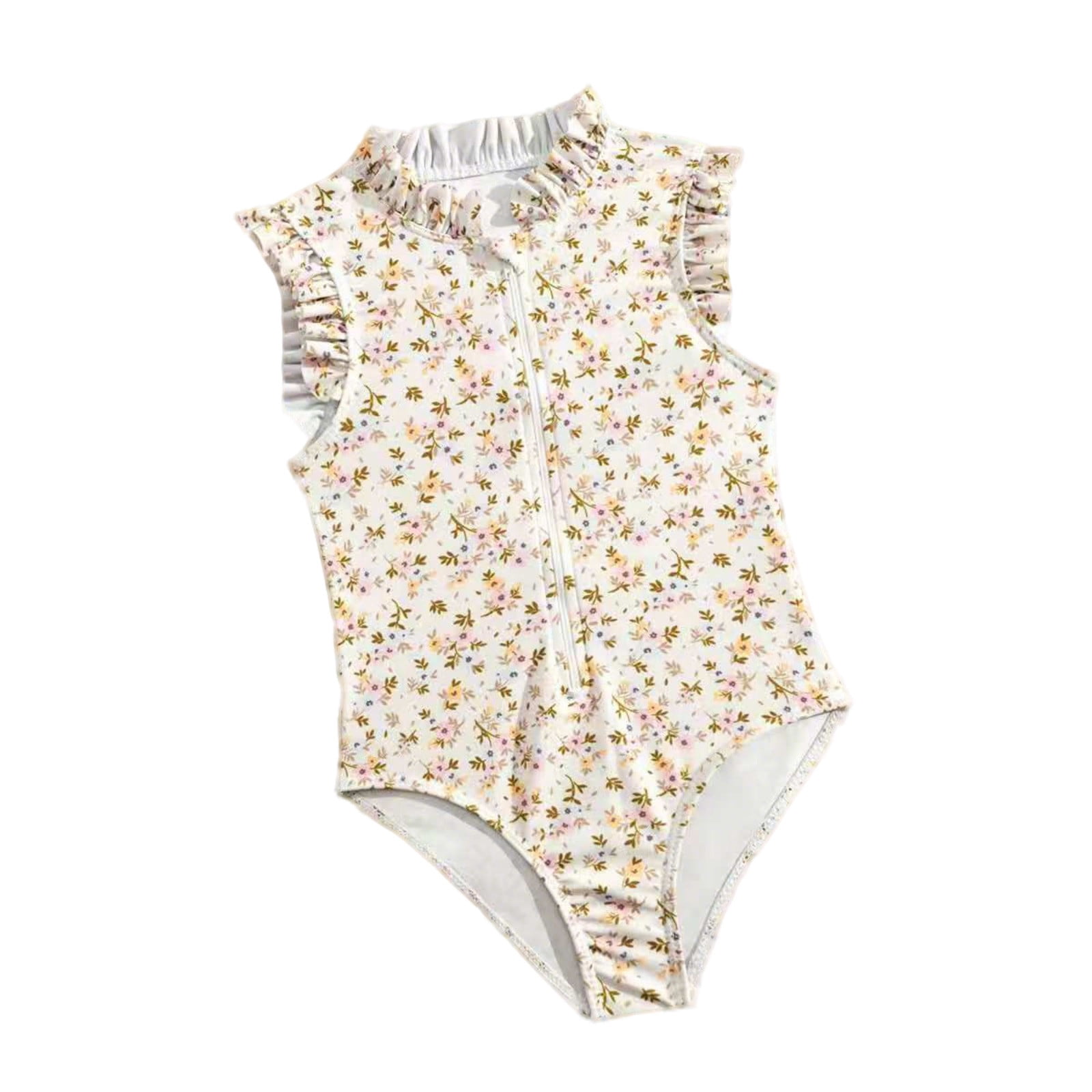 lnmuld Girls Toddler Kids Floral Print Bikini Swimsuit with Ruffle ...