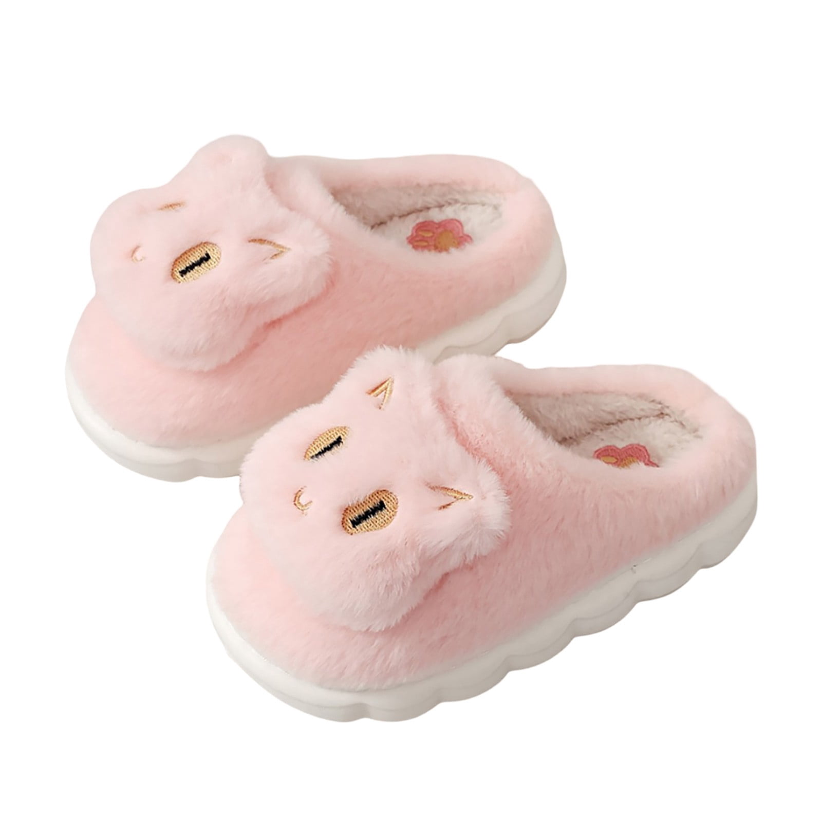 lnmuld Kid Slippers Girls Animal Slippers Winter Warm Lined Soft Sole ...