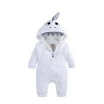lnmuld Kids One-piece Solid Color Adorable Cartoon Themed Hooded Romper ...