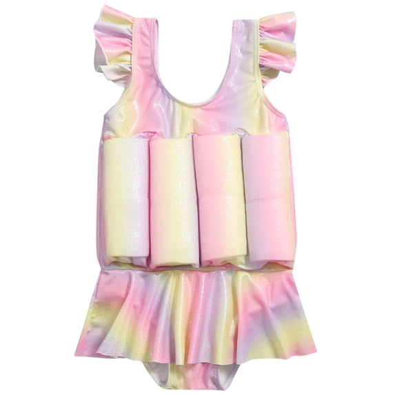 lnmuld Kids Swimsuits Girls Flotation Swimwear Toddler Buoyancy Bathing ...
