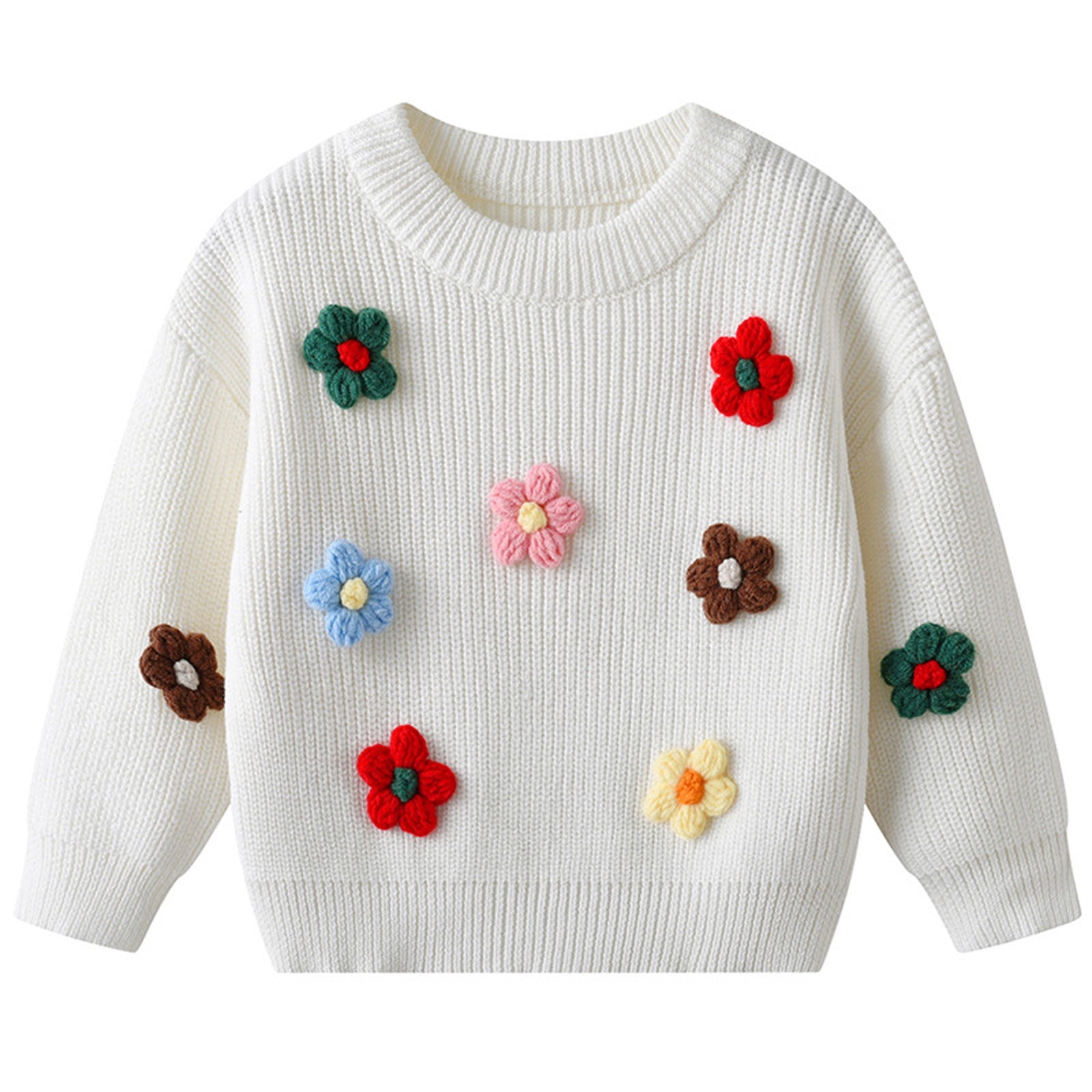 lnmuld Sweaters for Teens Winter Girls Knit Sweater with Handmade ...