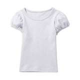 lnmuld Toddler Kids Girls Short Sleeve T-Shirt - Cute Puff Sleeve Soft ...