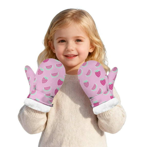 lnmuld Winter Thermal Insulated Mittens for Kids Outdoor Activities ...