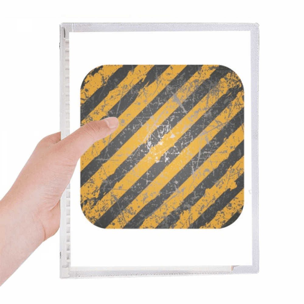 logo black and yellow warning notebook loose diary refillable journal ...