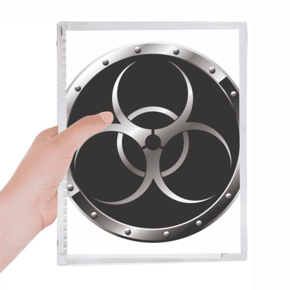 logo black background hazardous substance notebook loose diary ...