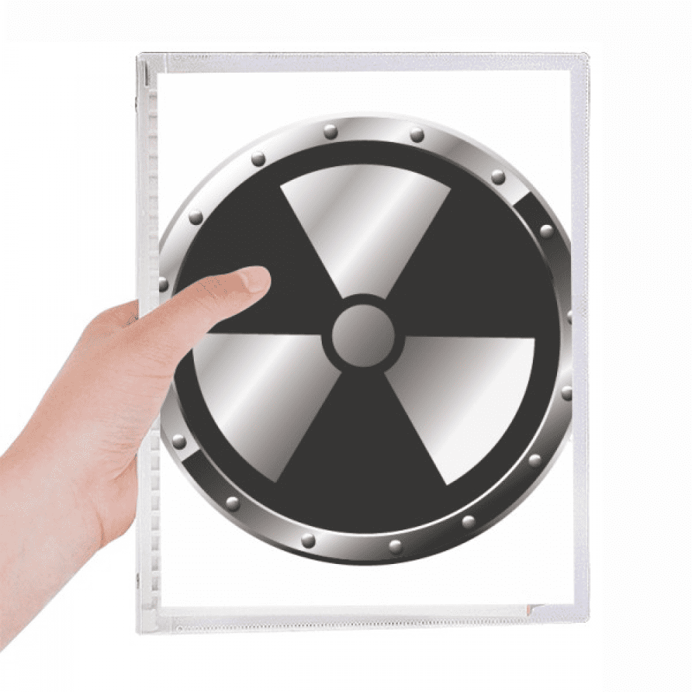 logo black background radioactive substances warning notebook loose ...