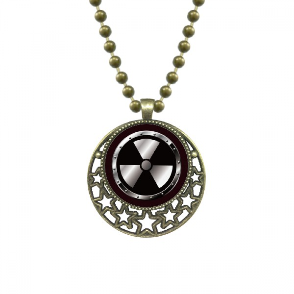 logo black background radioactive substances warning pendant star ...