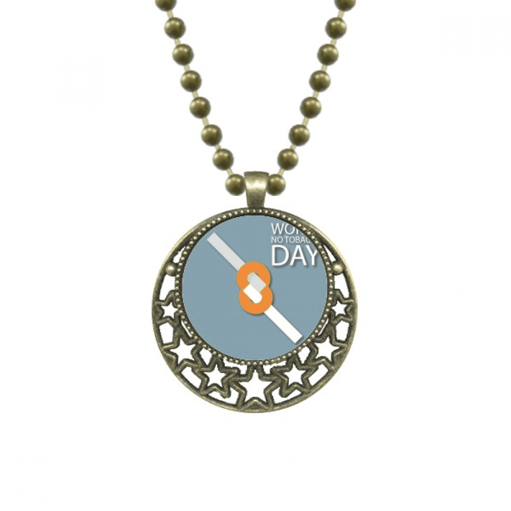 logo quit smoking is difficult pendant star necklmoon chain jewelry ...