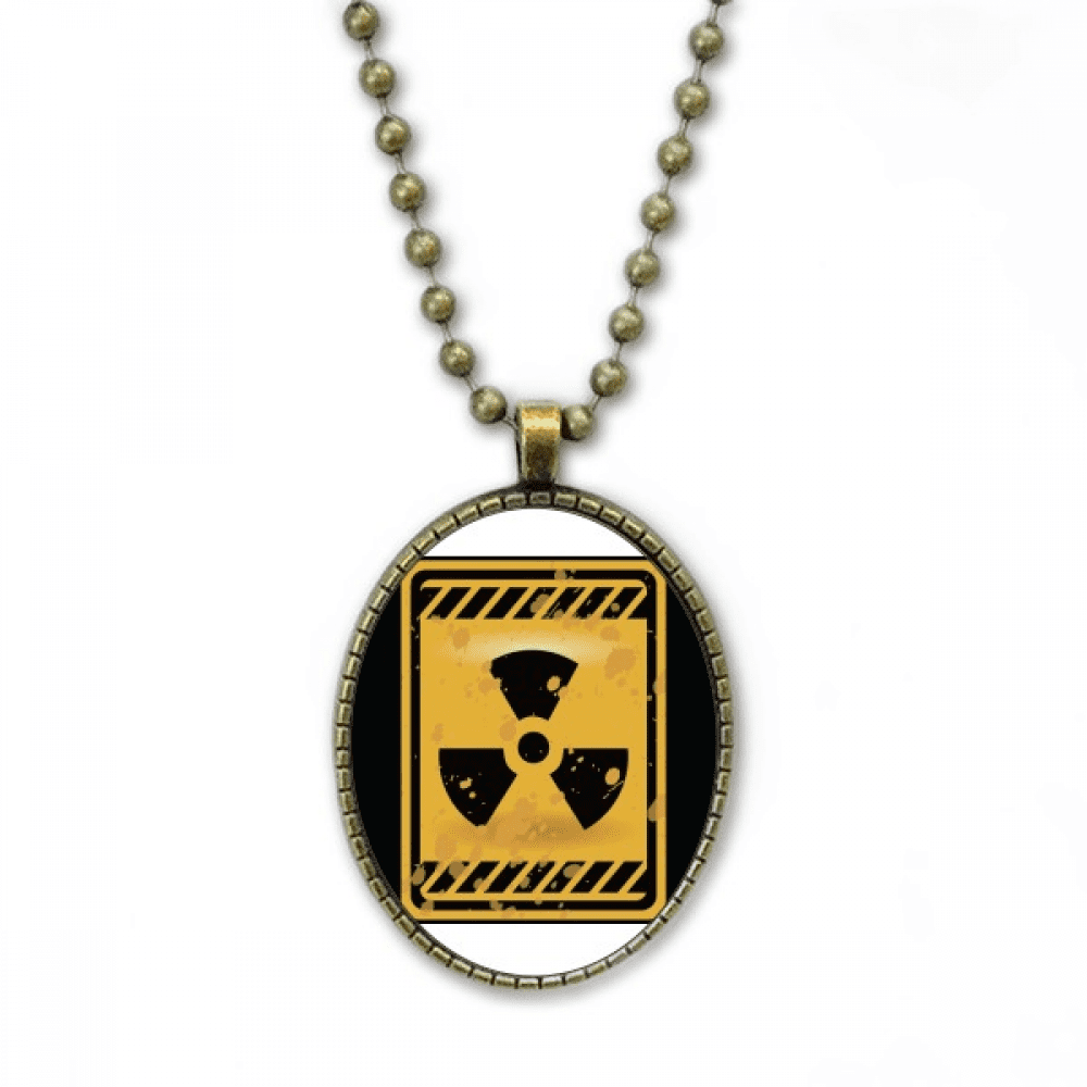 logo radioactive and dangerous substances no entry necklace vintage ...