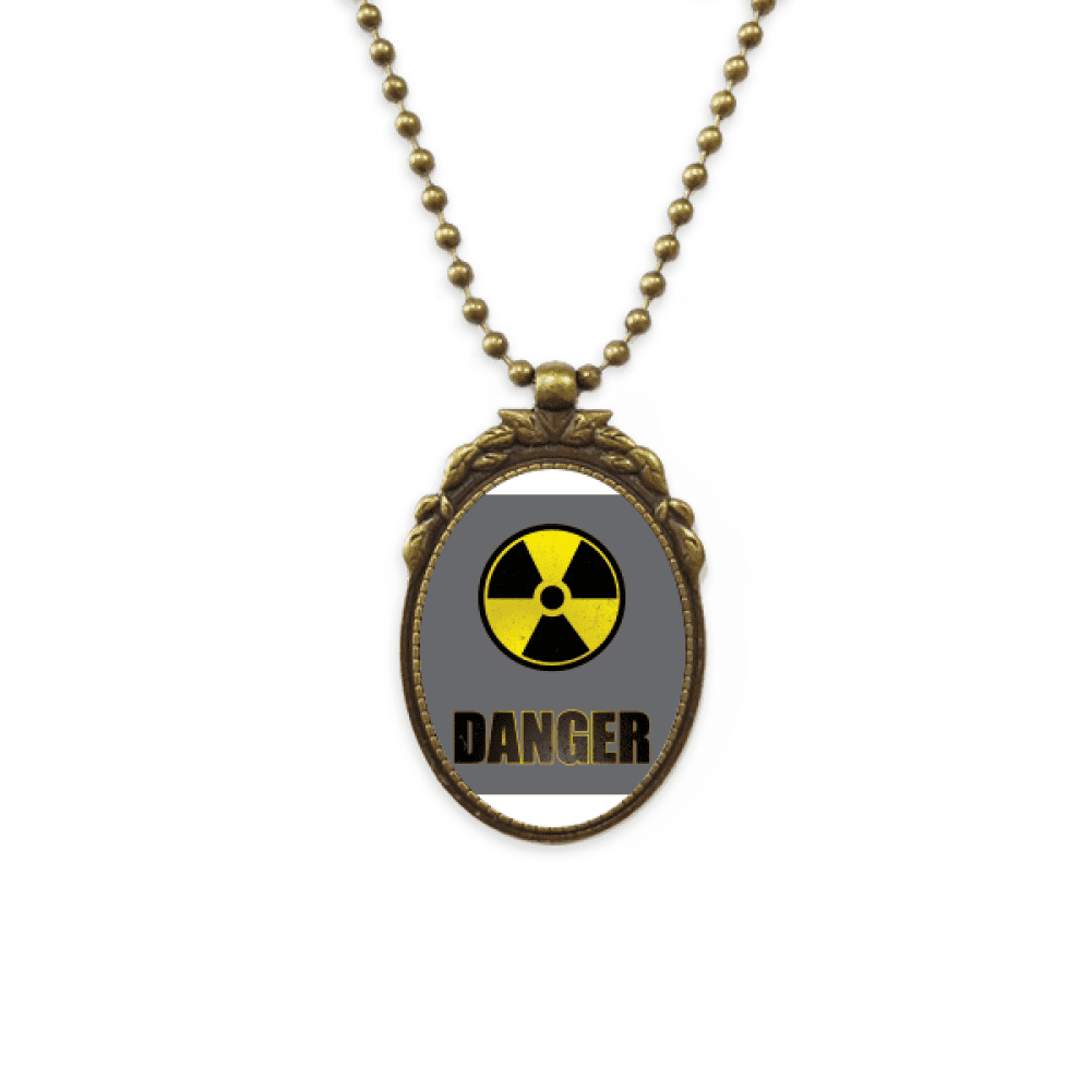 logo radioactive substances warning antique necklace vintage bead ...