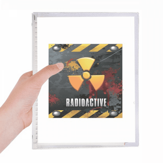 logo radioactive substances warning notebook loose diary refillable ...