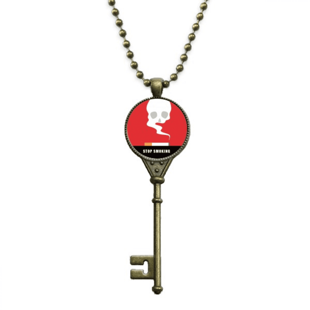 logo smoking cause deaths key necklace pendant tray embellished chain ...