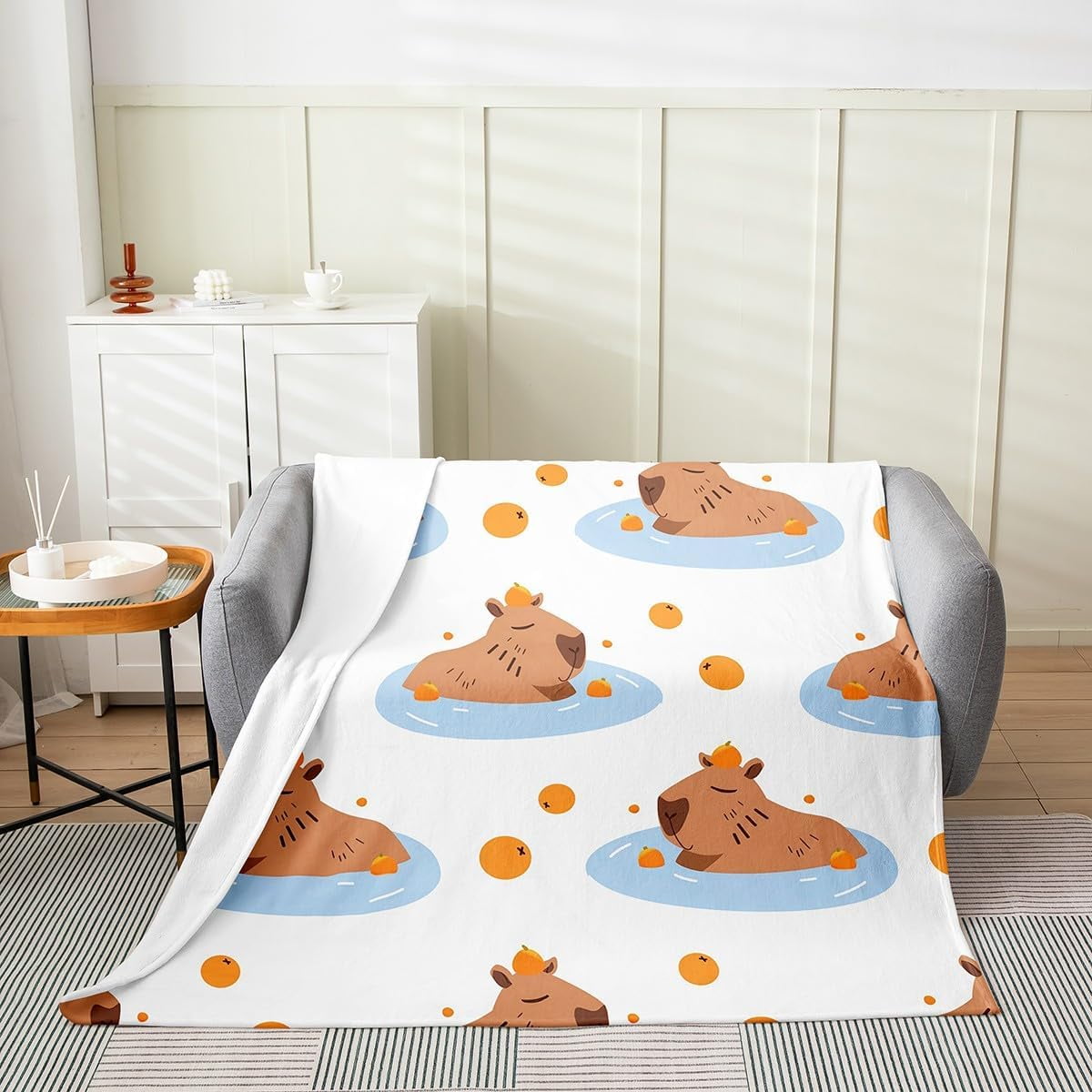 lokua Cute Capybara Fuzzy Blanket Baby 30x40,Funny Capybara Blanket for ...