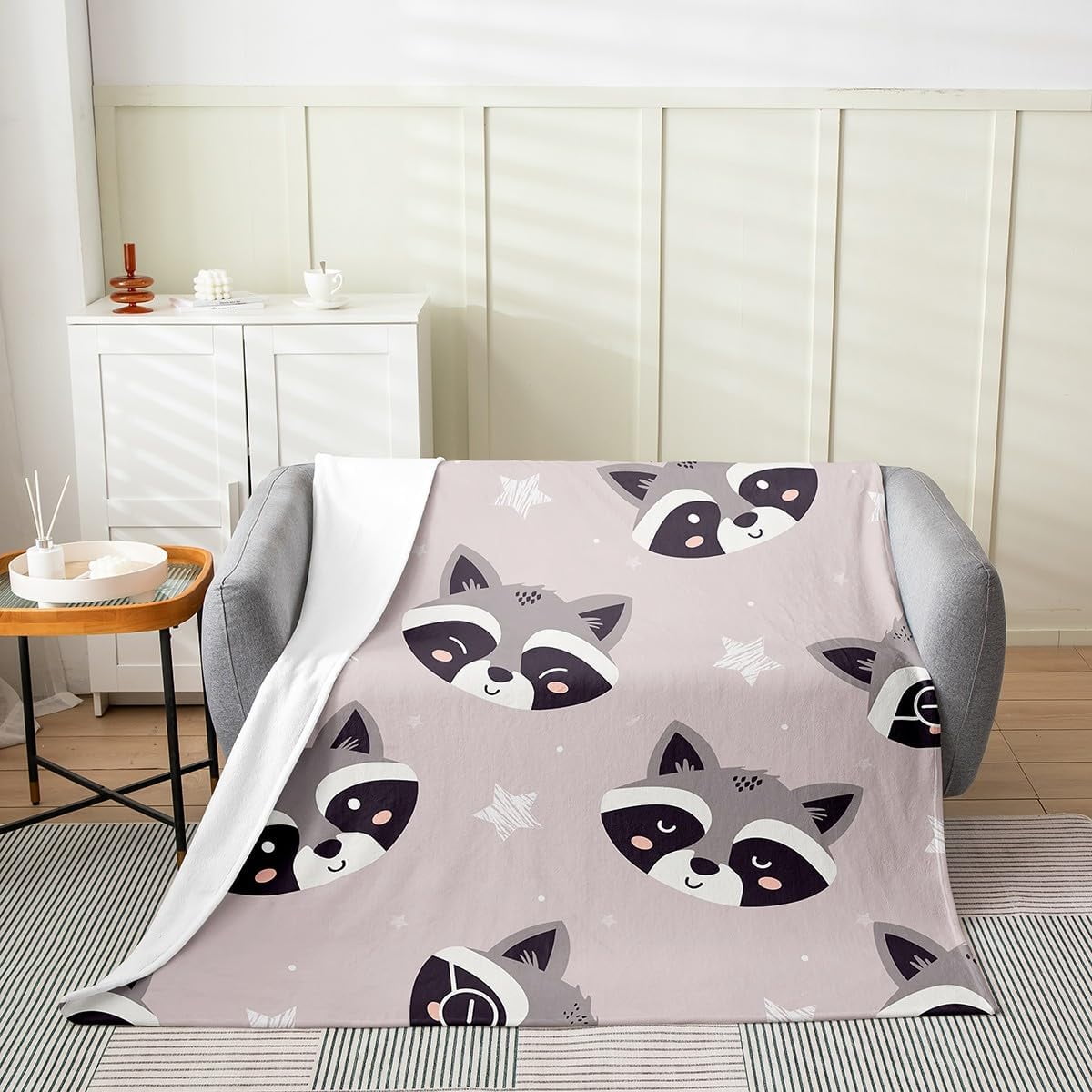 lokua Cute Raccoon Blanket,Kawaii Raccoon Throw Blanket Baby 30x40 ...