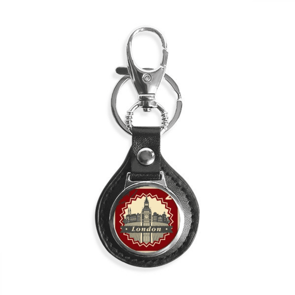 london big ben stamp outline britain uk key link chain keyholder finder ...