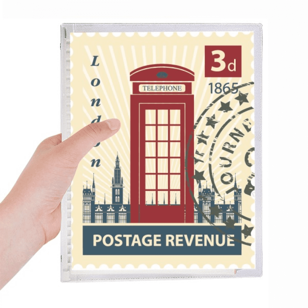 london teleph booth stamp uk country city notebook loose diary ...