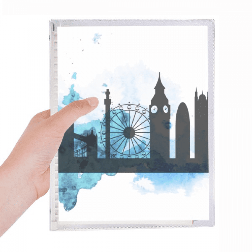 london tower bridge outline england notebook loose diary refillable ...