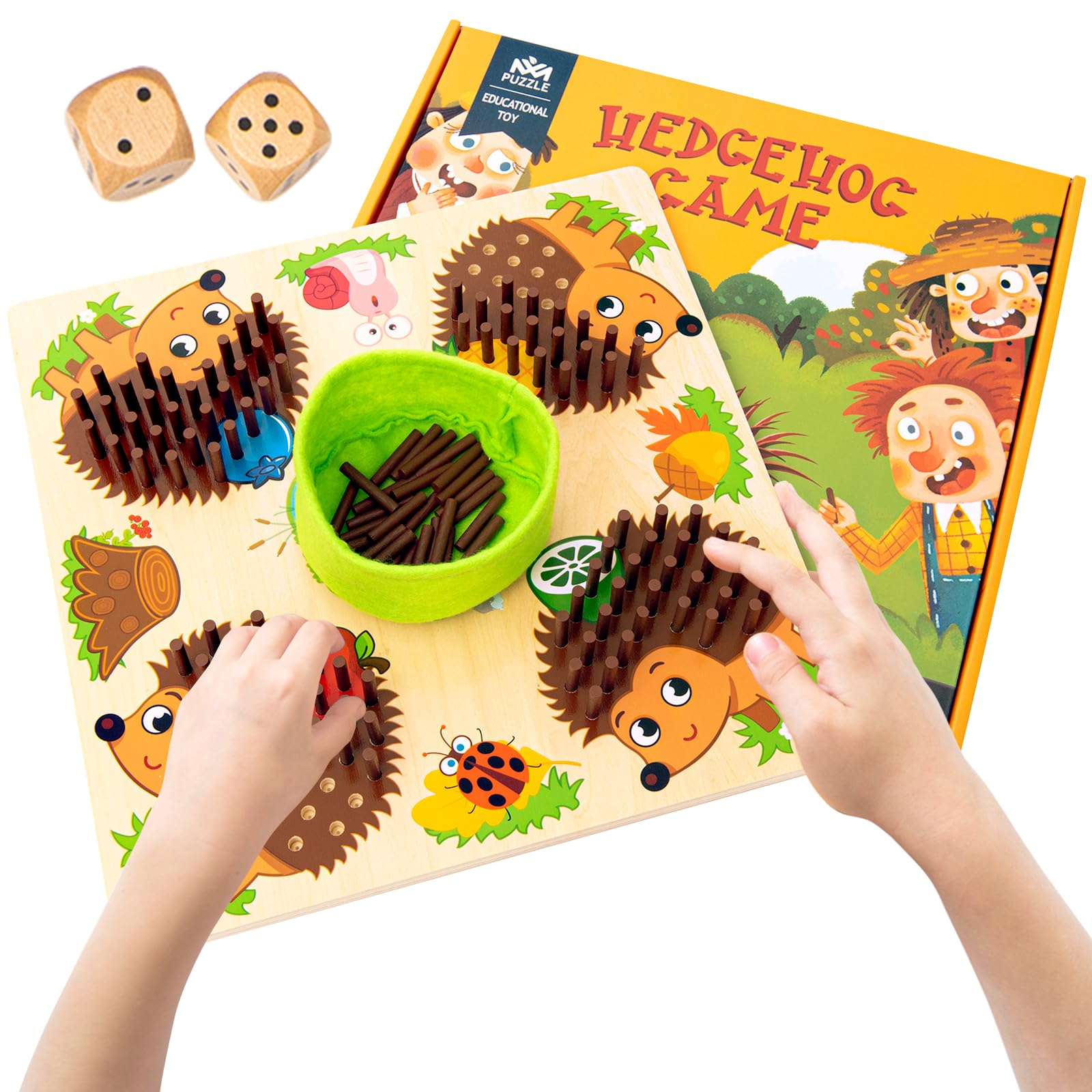 lonfypeng Montessori Hedgehog Counting STF9 Matching Game Toys Early ...