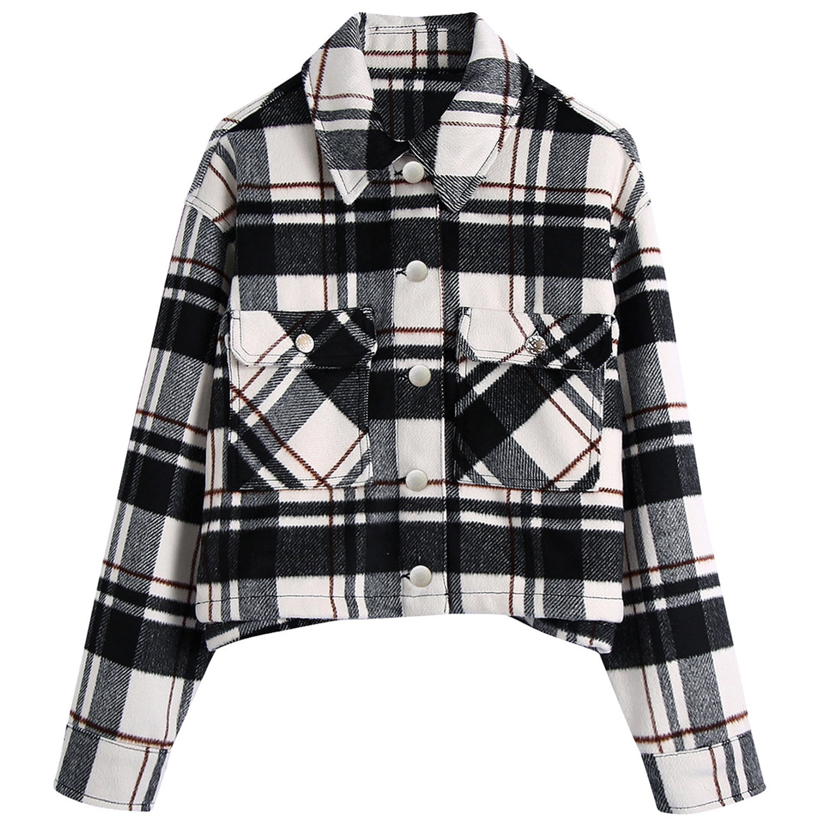 long flannel Plaid Flannel Shirts for Women 2023 Oversized Button Down ...