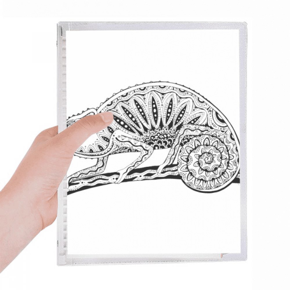 long tail lizard animal portrait sketch notebook loose diary refillable ...