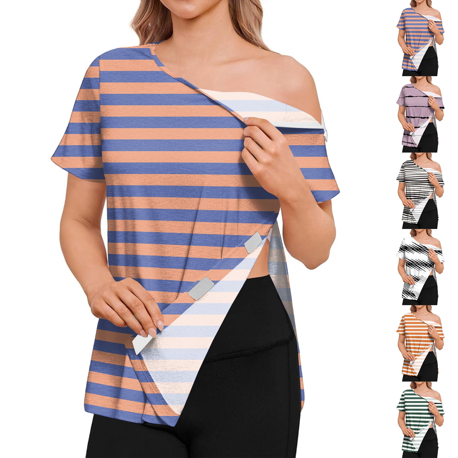 longantii Post Shoulder Surgery Shirts for Women Chemo Dialysis Port ...