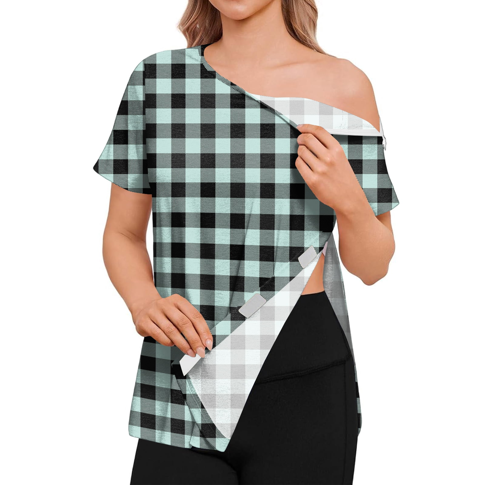 longantii Post Shoulder Surgery Shirts for Women Chemo Dialysis Port ...