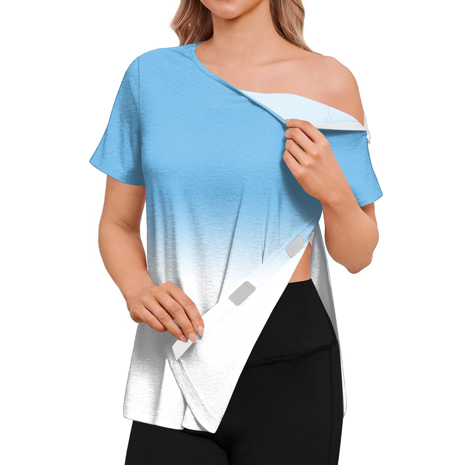 longantii Post Shoulder Surgery Shirts for Women Chemo Dialysis Port ...