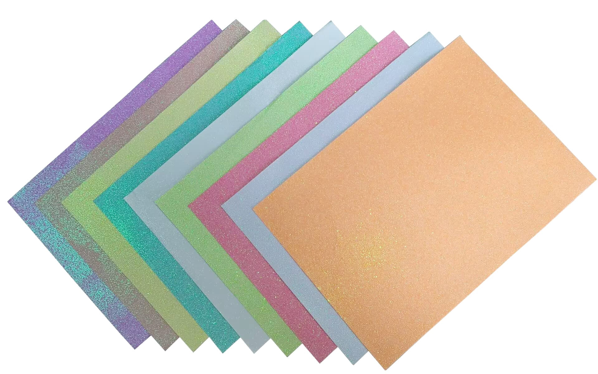 longshine-us 9 Sheets 8" TSF6 x 12" 100g Soft Touch Dazzling Colors ...