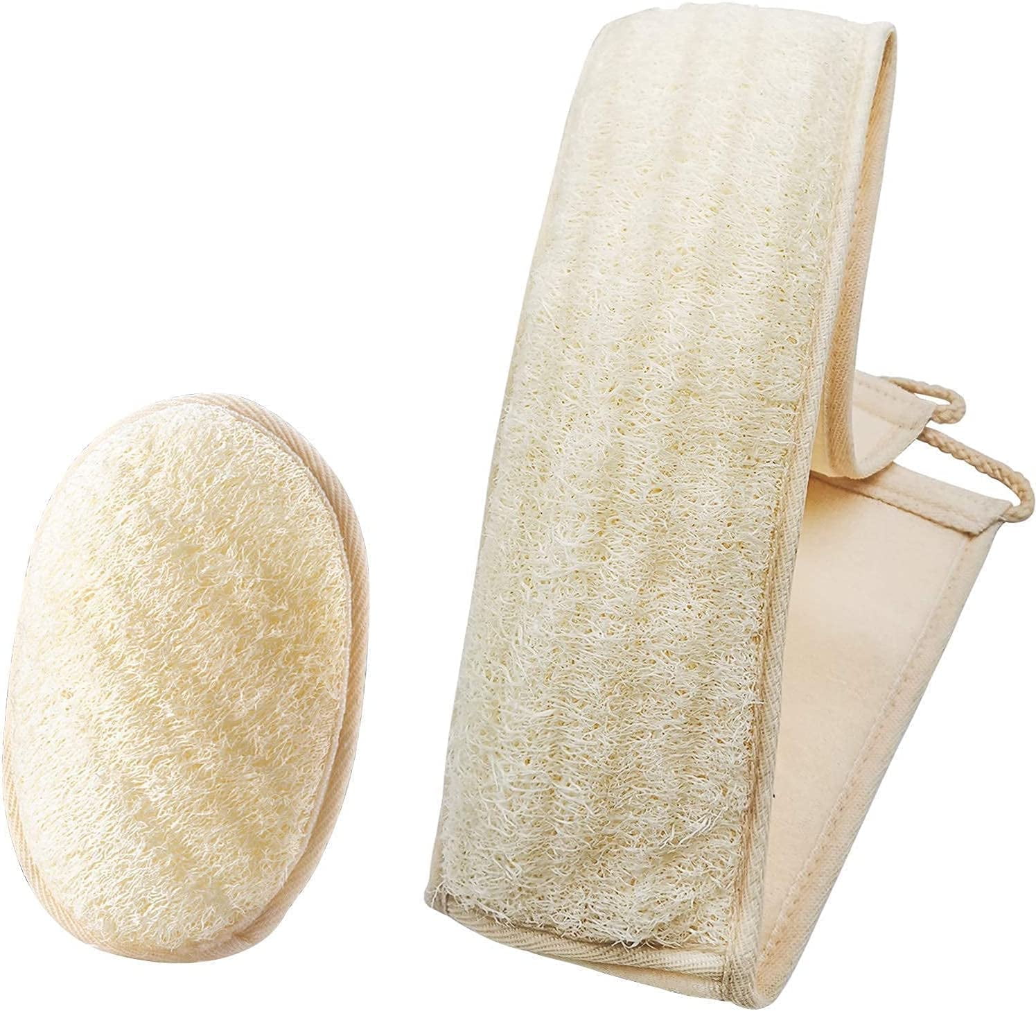 loofah Back Scrubber,Natural loofah Sponge, deep exfoliating loofah ...