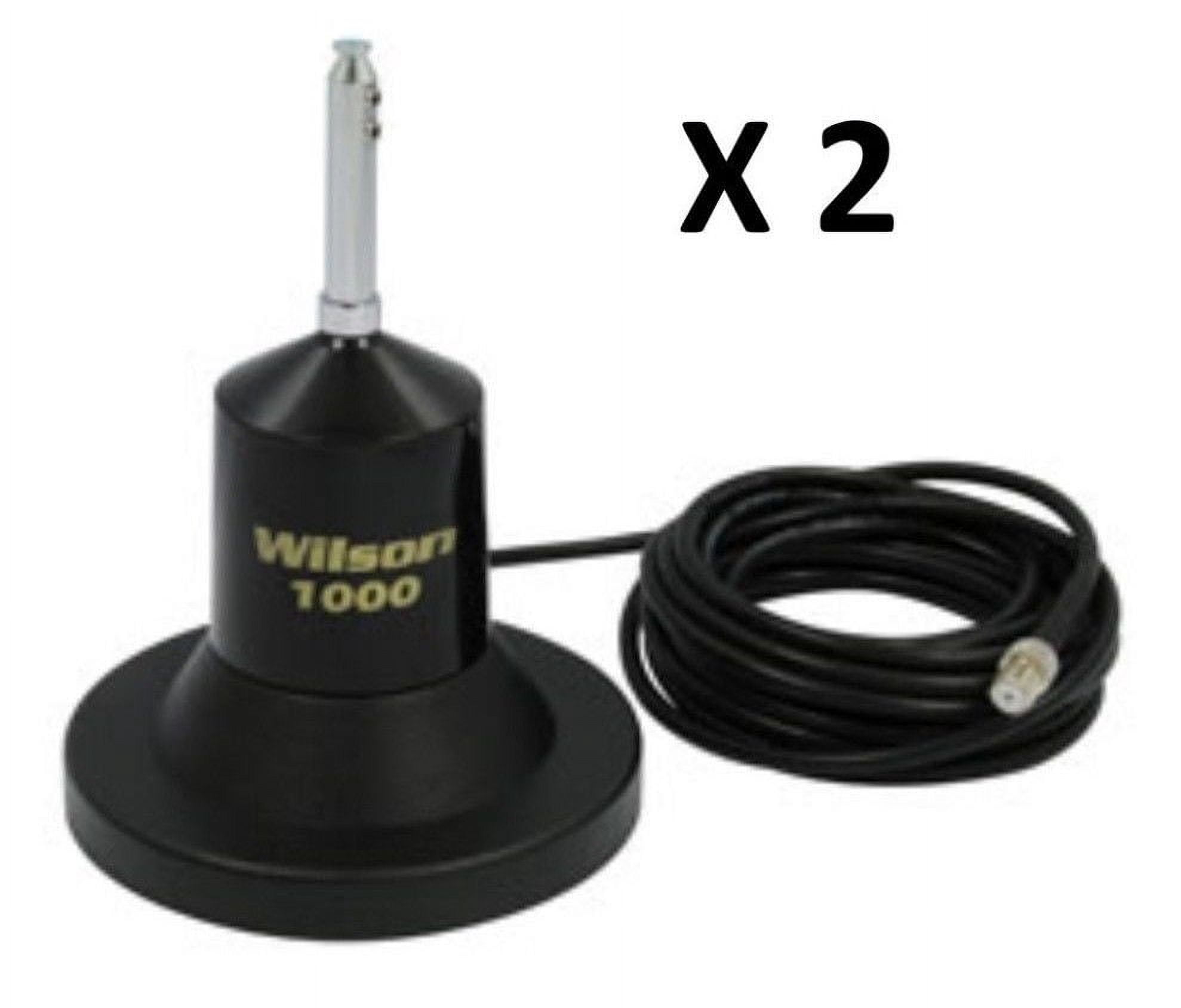 lot of 2 Wilson 1000 Magnet Mount CB Radio Antenna With 62.5" Whip 880 ...