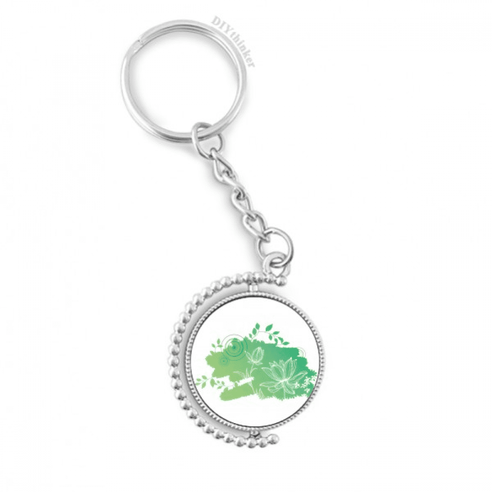 lotus flower frog flower rotatable keyholder disc accessories chain ...