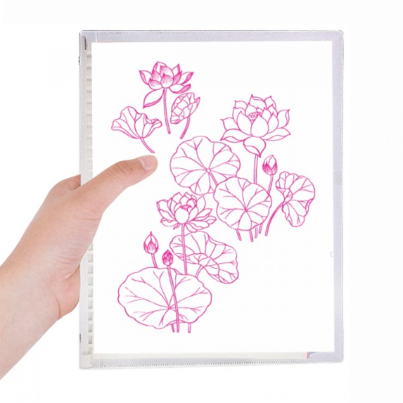 lotus lotus flower flower notebook loose diary refillable journal ...