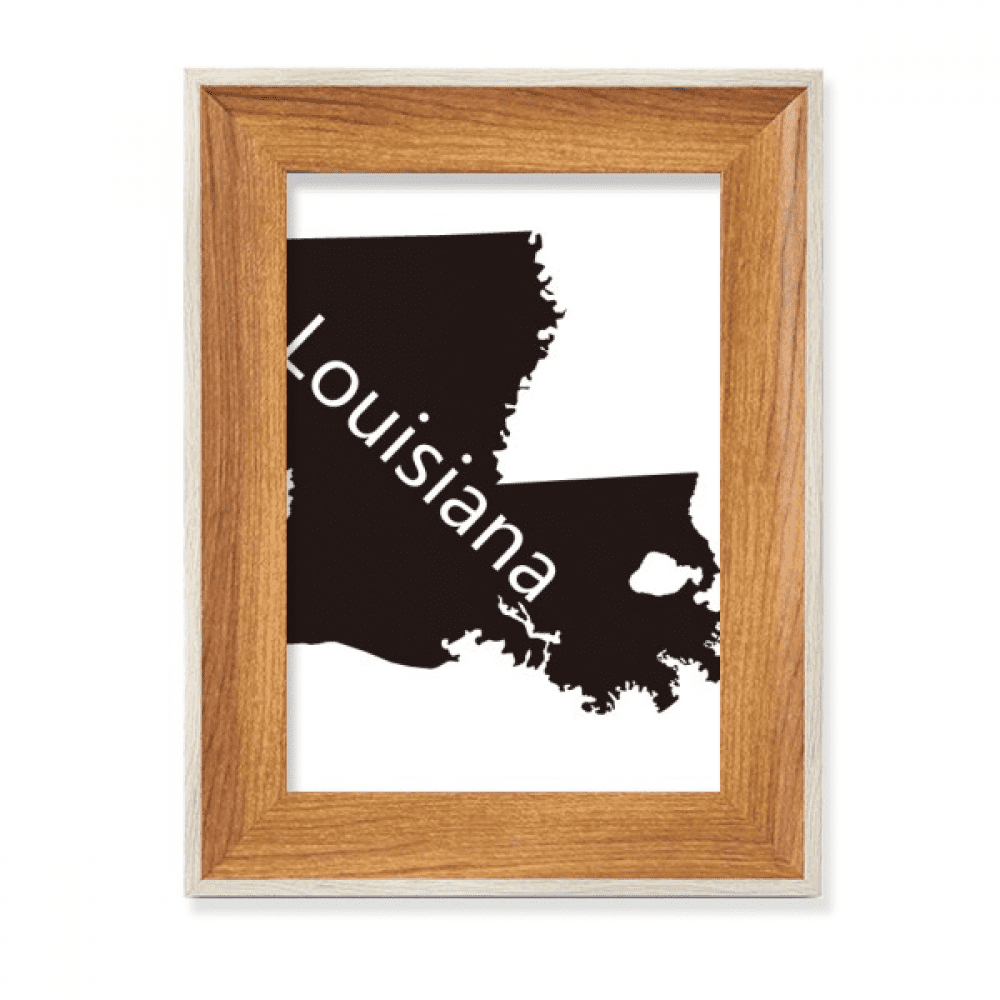 louisiana ameusa map outline desktop wooden photo frame display picture ...
