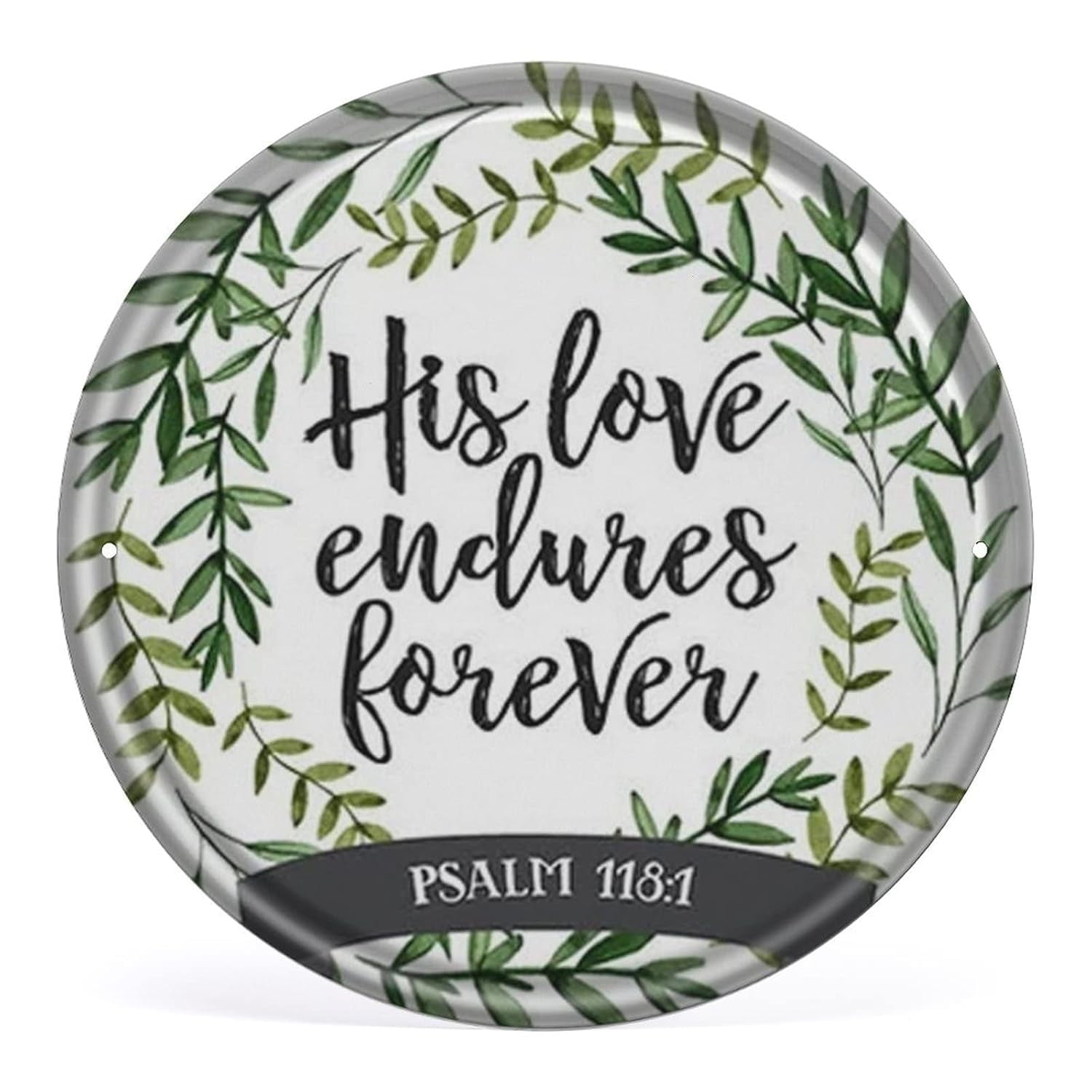 His love endures forever - Psalm 118：1 Farmhouse Decor Antique Bible ...