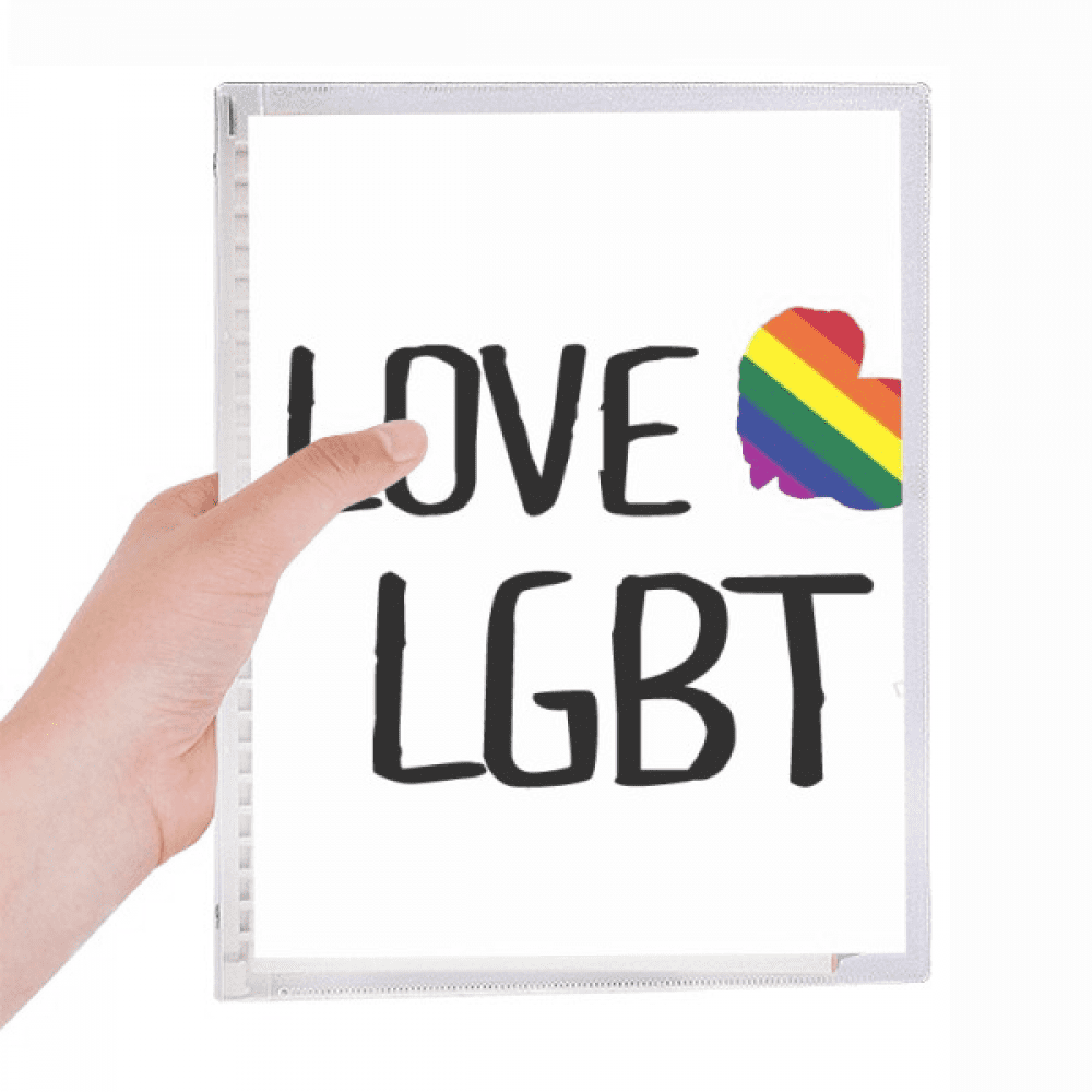 love lgbt rainbow ink heart notebook loose diary refillable journal ...