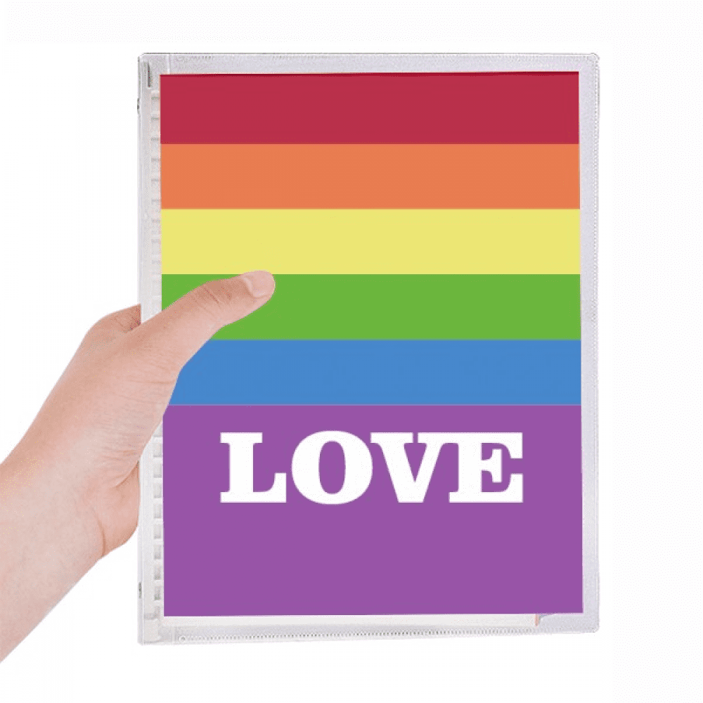 love lgbt rainbow notebook loose diary refillable journal statiry ...