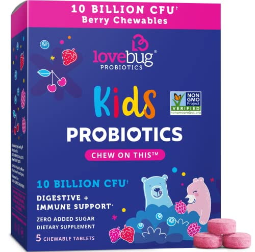 lovebug PROBIOTICS for Kids | Multi-Strain 10 Billion CFU ...