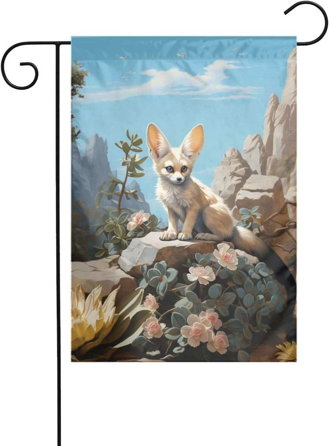 lovely fennec fox Garden Flags Double Sided,Garden Flags for All ...