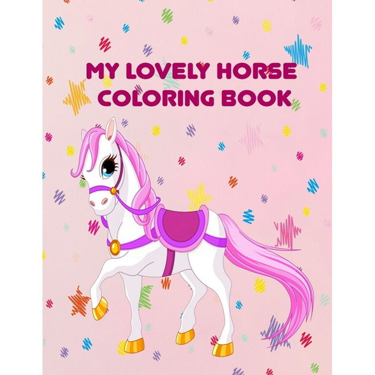 coloring book pages of simple horses