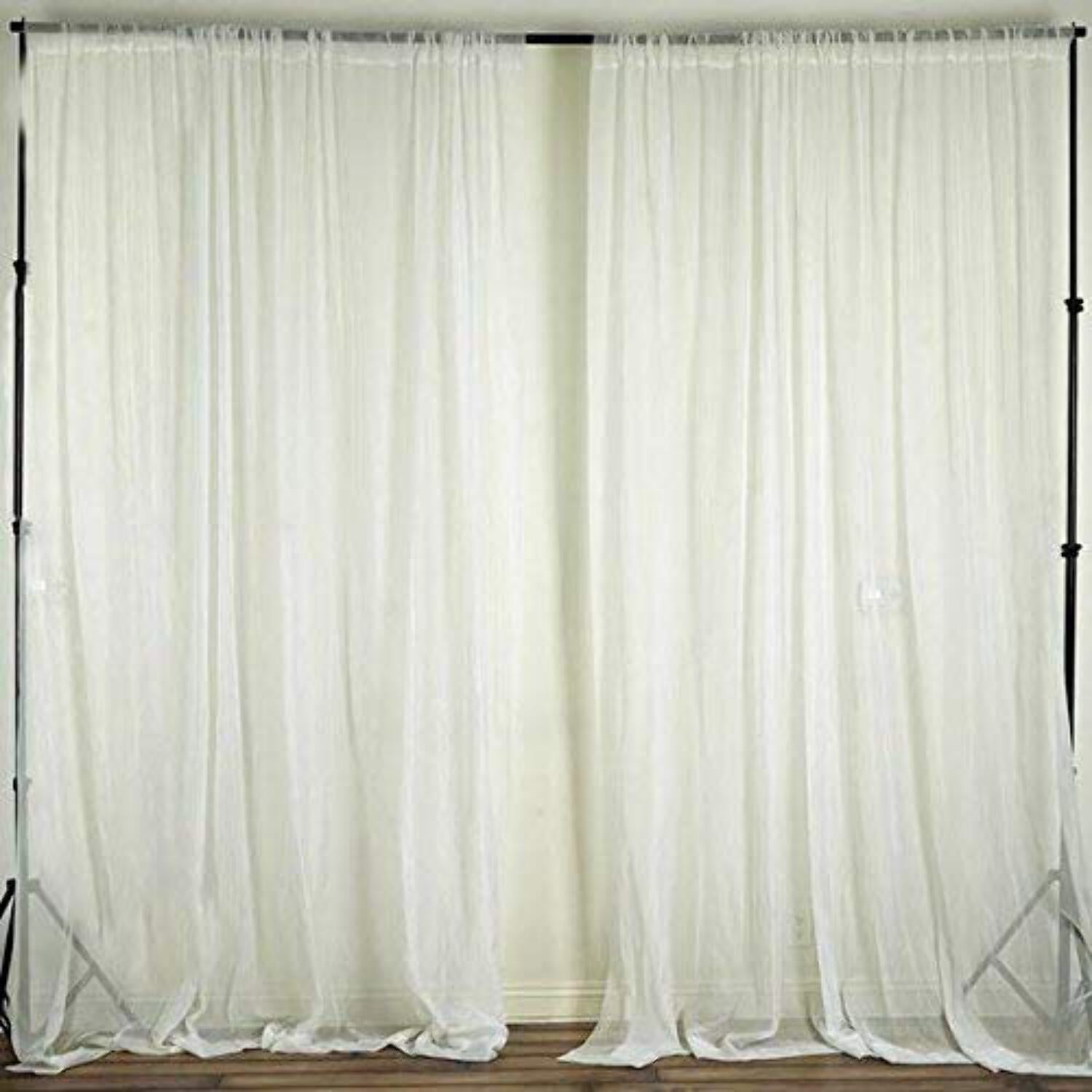 lovemyfabric Sheer Chiffon/Georgette Stage Backdrop, Drape, Curtain for ...