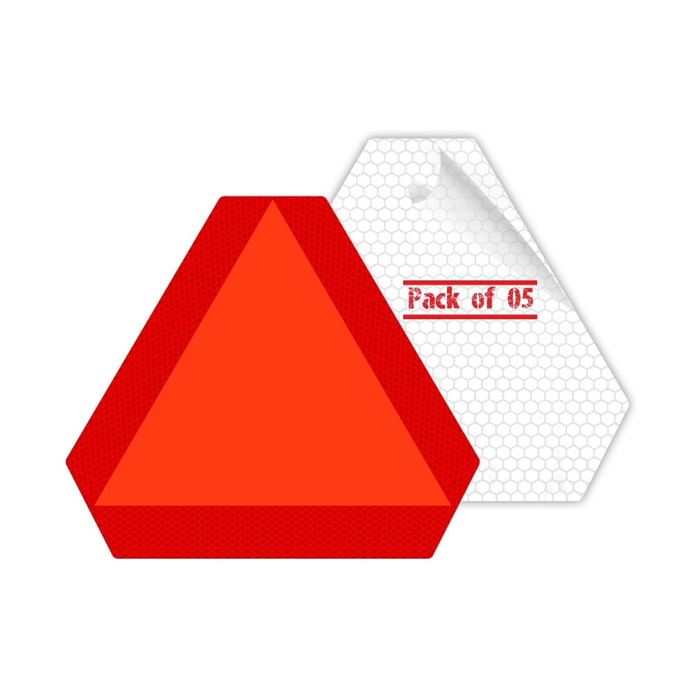 low Moving Vehicle Sign, 7 x 8 inches, Diamond Grade Reflective ...