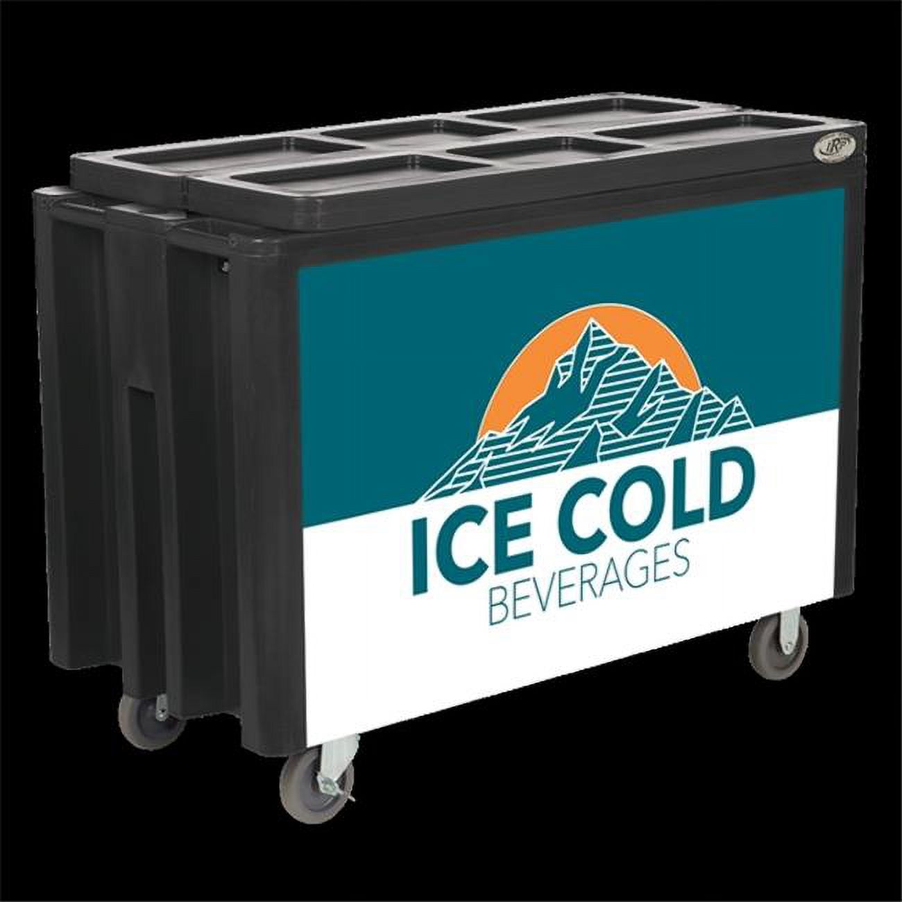 lowa Rotocast Plastics 3501518 Arctic Mobile Cooler with lid - Black ...