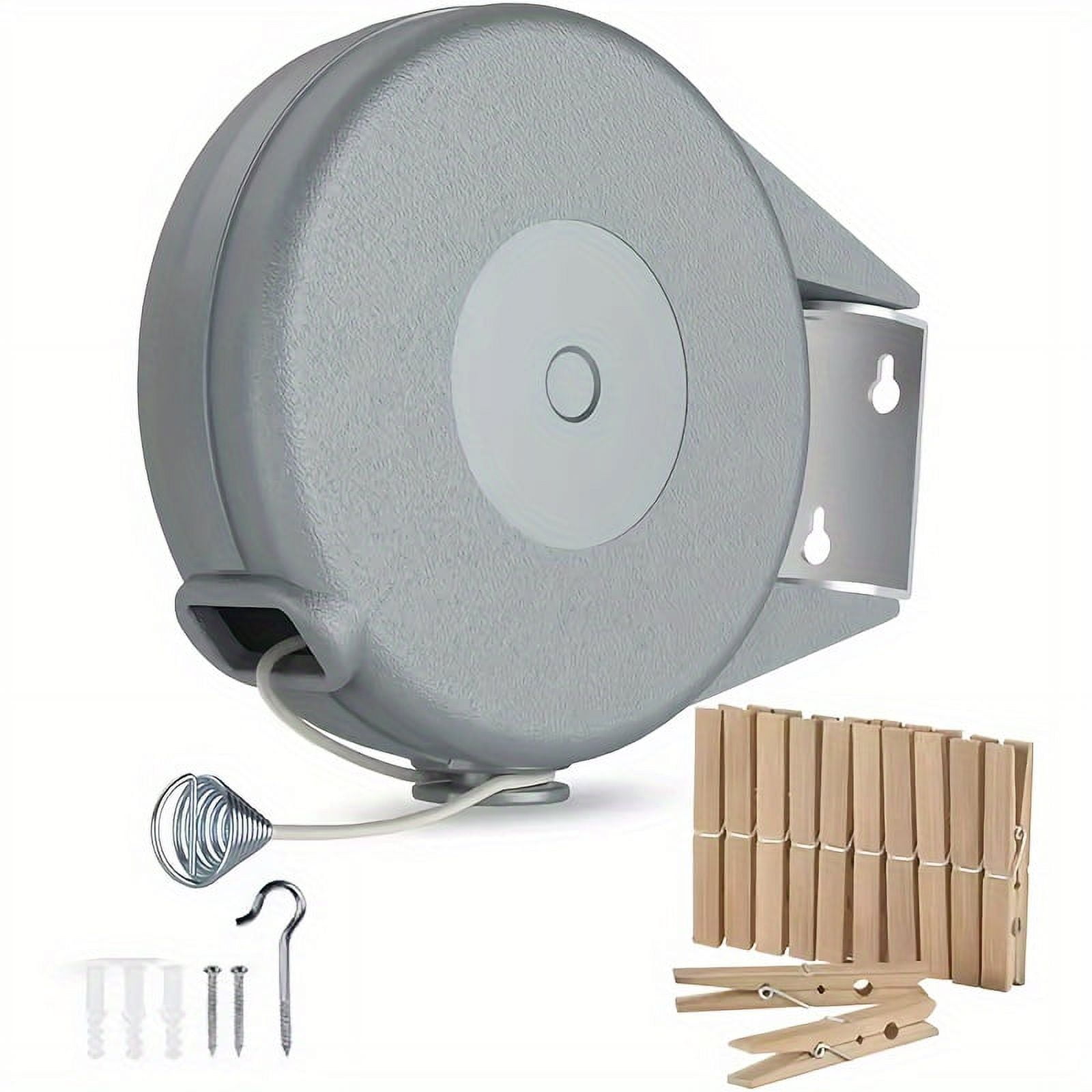 loyun 1 pc Retractable Clothesline - Wall Mounted Indoor/Outdoor ...