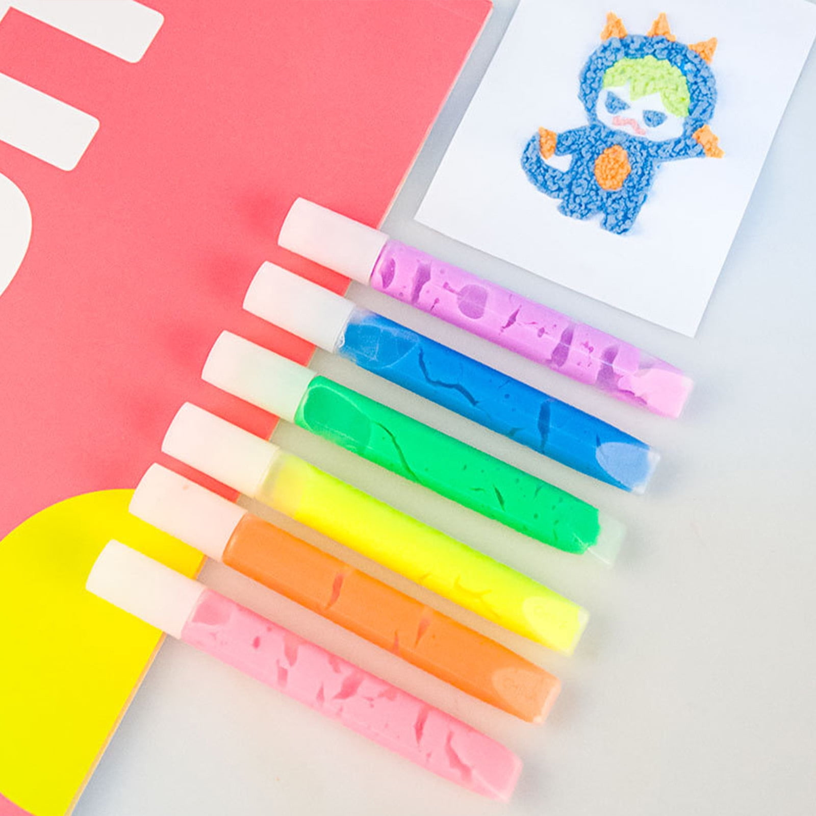 lrirke DIY Popcorn Drawing Pens, Puffy Pen, Puffy 3 DArt Safe Pen ...