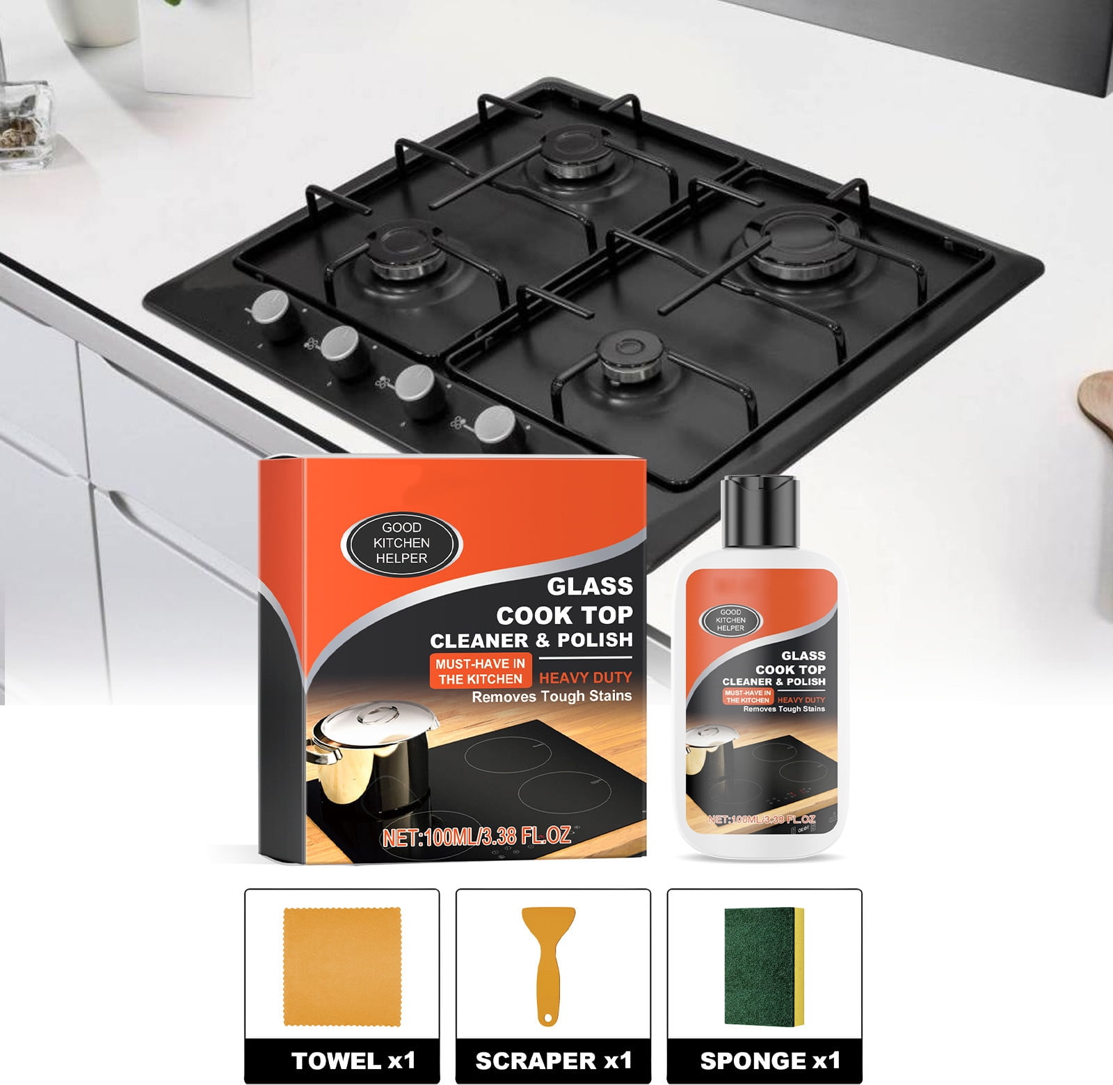 lrirke Glass Cook Top Cleaner and Polish 100ml - Walmart.com