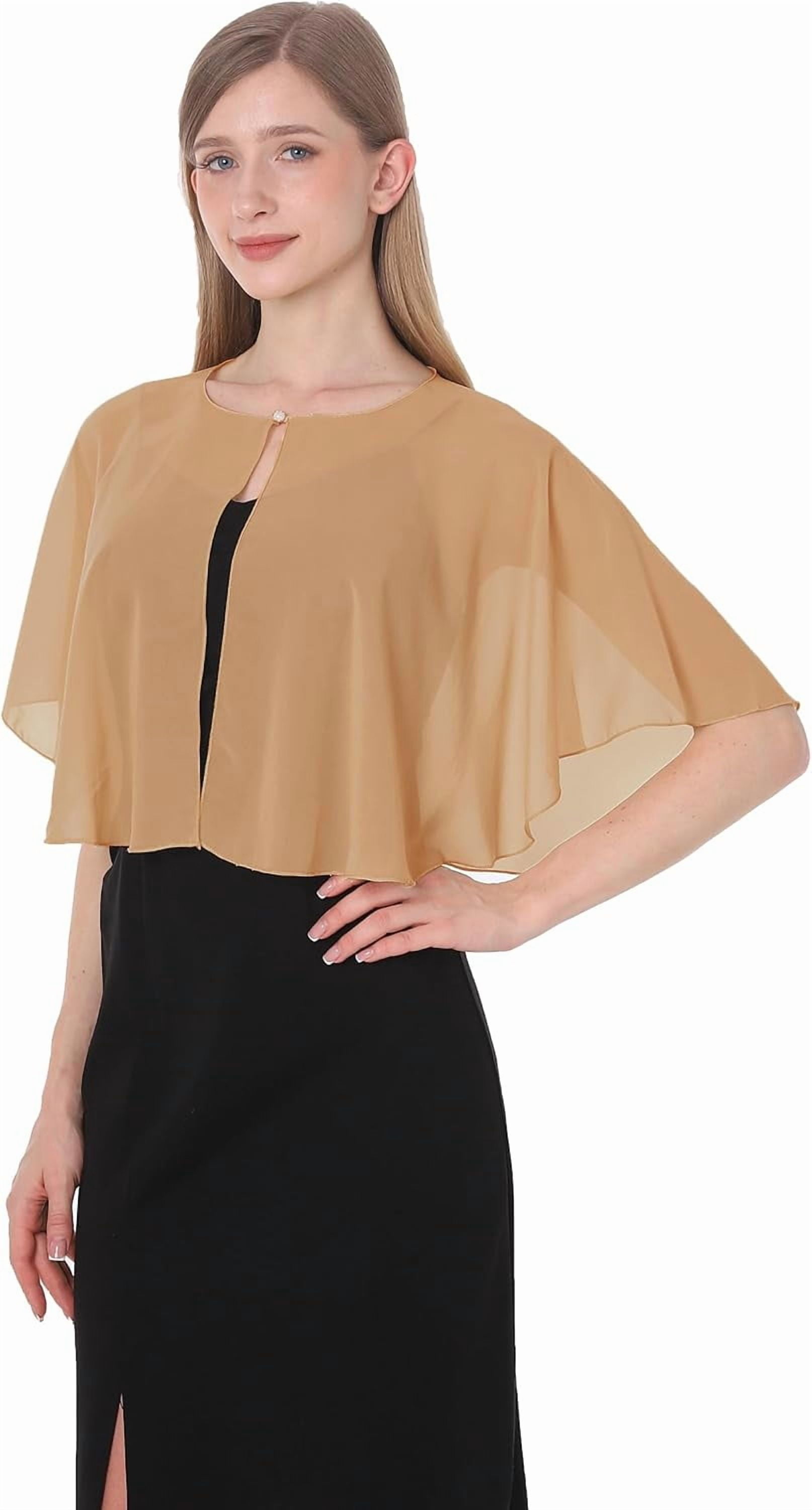 lsaertla Capelets for women Chiffon Cape Soft Shawls and Wraps Wedding ...